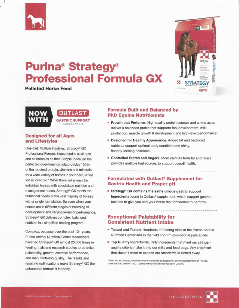 Purina Strategy Professional Formula GX - WS Ag Center